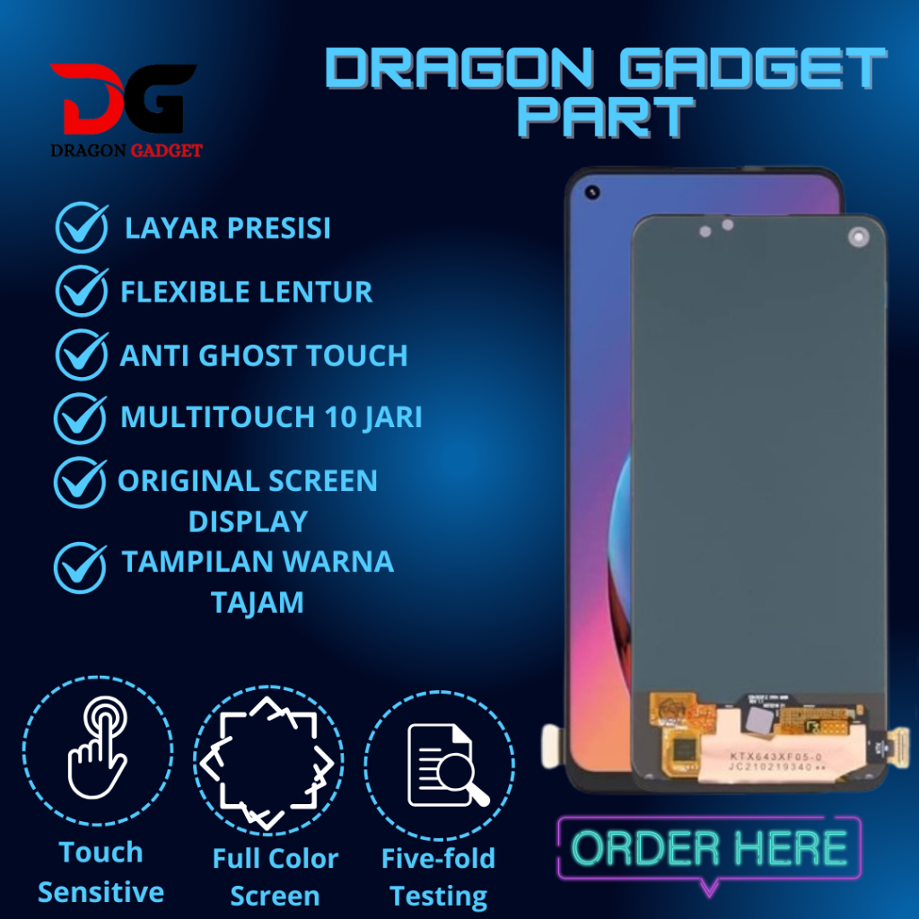Jual LCD TOUCHSCREEN OPPO RENO 5 4G / RENO 5 5G / RENO 6 4G /REAL 7 MAX / GT MASTER / Q3 PRO ...