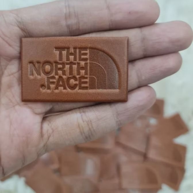 Jual Logo Patch Embos (Kulit Asli) Leather TNF The North Face Outdoor ...