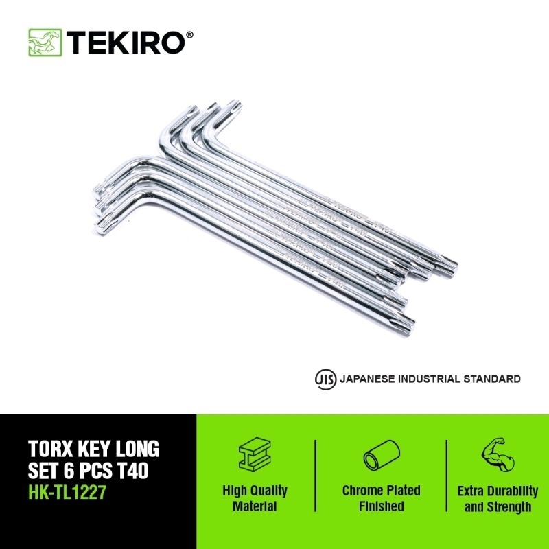 Jual ECER TEKIRO KUNCI L BINTANG T25 T40 T50 /CR.V Kunci L Bintang Torq Key / PANJANG TP LUBANG ...