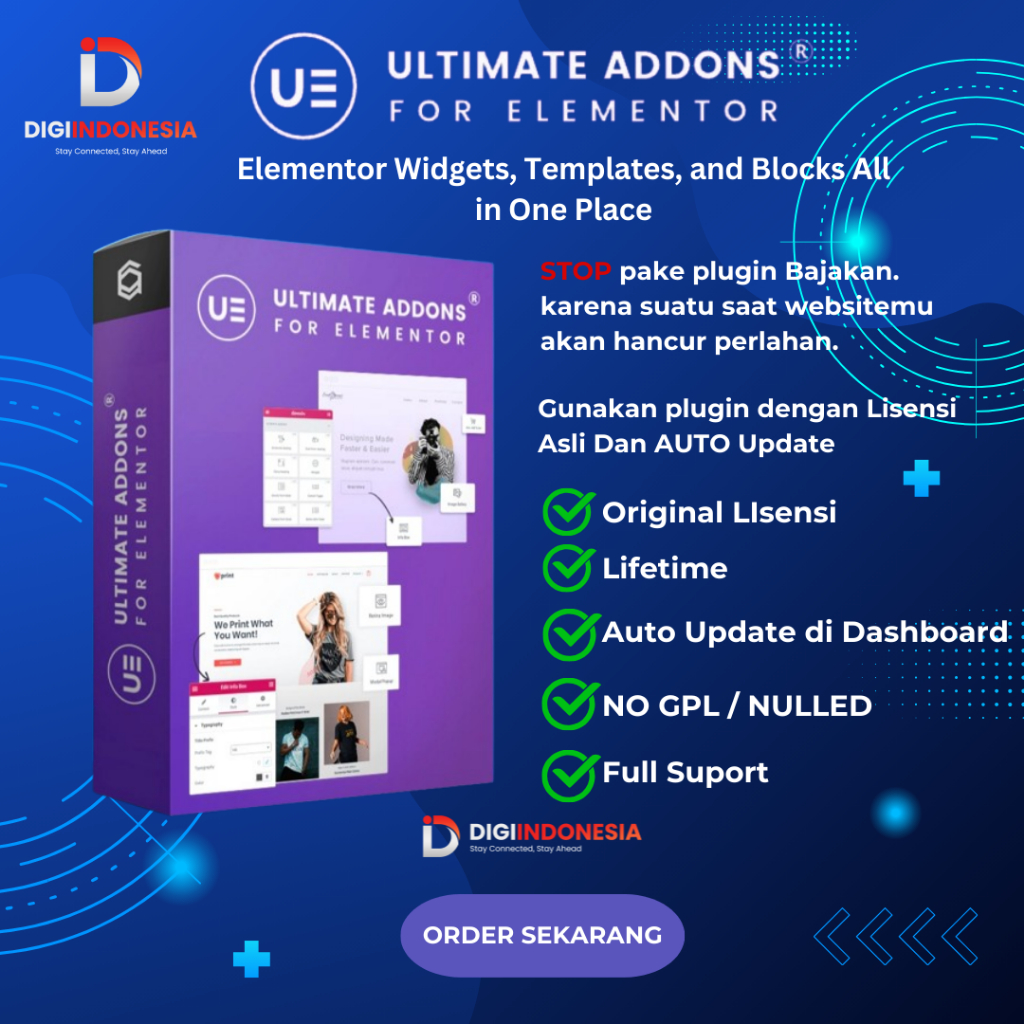Jual ULTIMATE ADDONS FOR ELEMENTOR 100% Original License Lifetime Automatic Update + Full ...