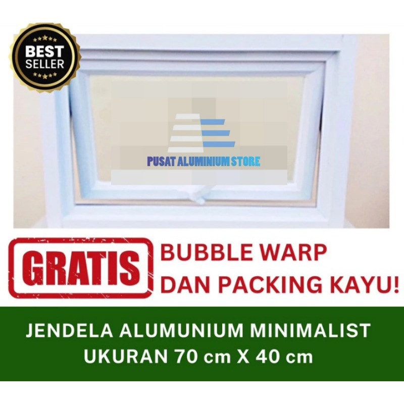 Jual Jendela Alumunium - 70x40 cm Aluminium Window Minimalis Bisa ...
