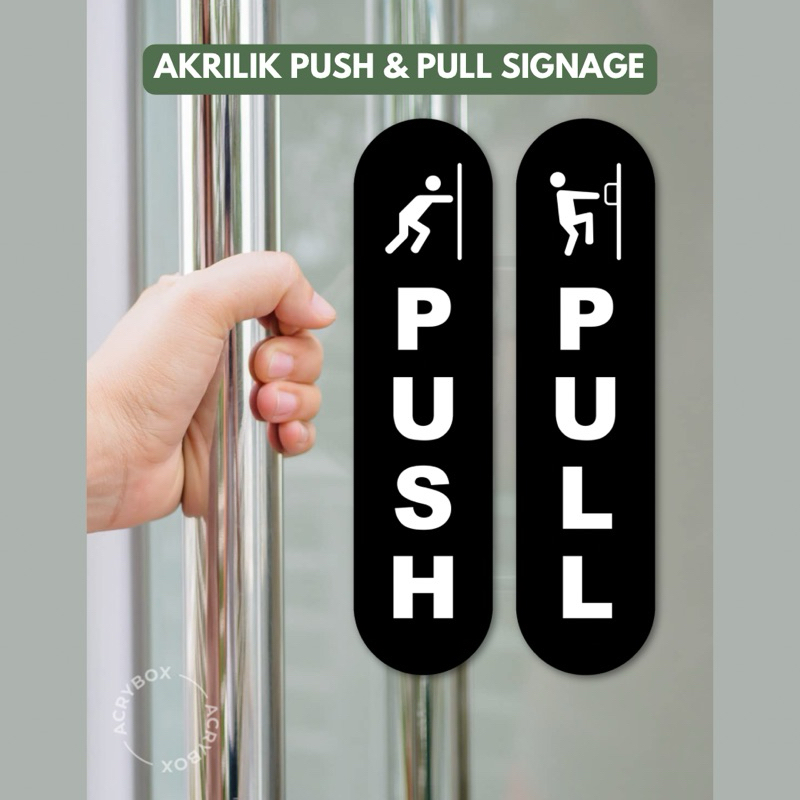 Jual Signage Pintu Masuk & Keluar / Push & Pull Signage | Shopee Indonesia