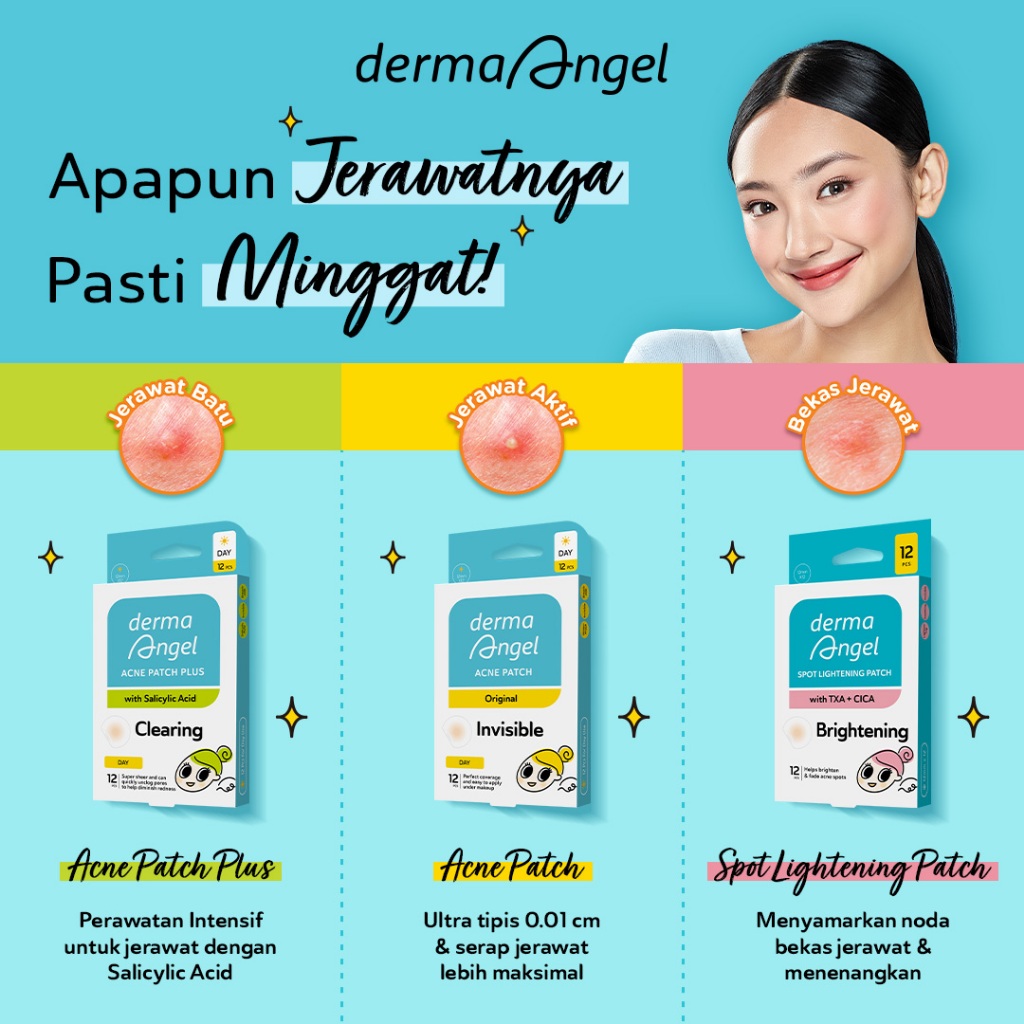 Jual Derma Angel Acne Patch Plus with Salicylic Acid Night 12, Variant ...