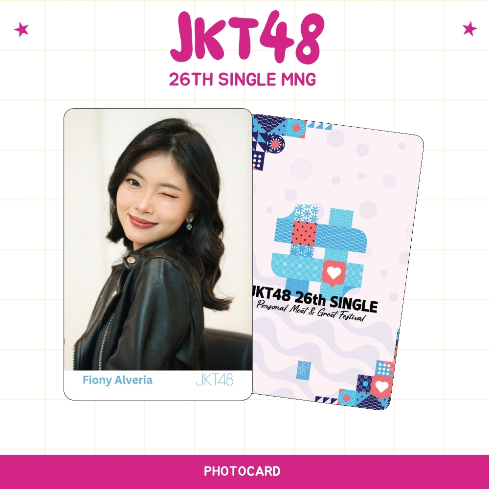 Jual PHOTOCARD JKT48 26TH SINGLE MNG VER 1 2SISI (HARGA 1 PCS + LAMINASI 2 SISI) WOTA JPOP CARDS ...