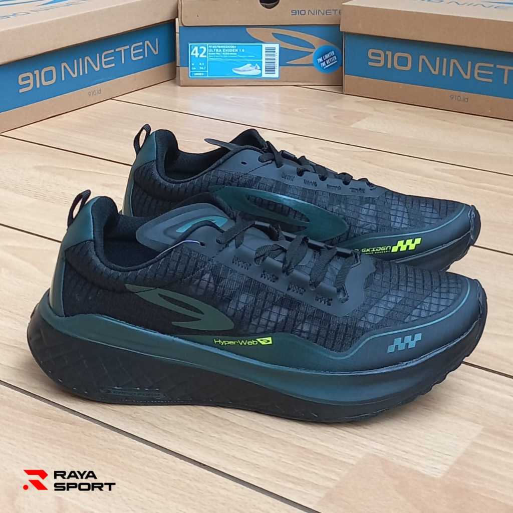 Jual 910 NINETEN ULTRA EKIDEN 1.0 HIJAU TUA HIJAU NEON SEPATU RUNNING ...