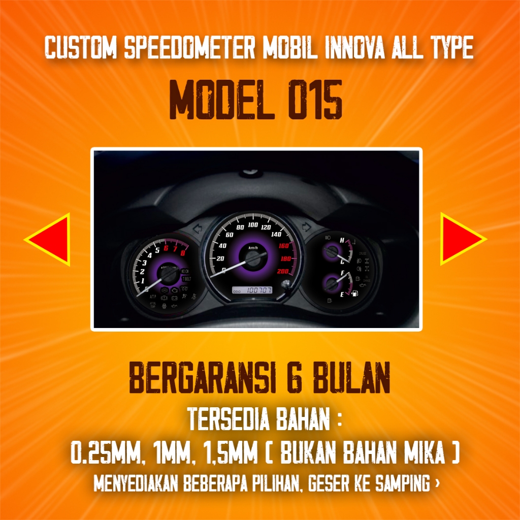 Jual Custom Speedometer Mobil Innova Model 015 - 016 | Shopee Indonesia