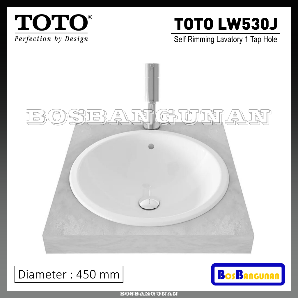 Jual Wastafel Counter TOTO LW 530 J / Washtafel Meja TOTO LW530J ...