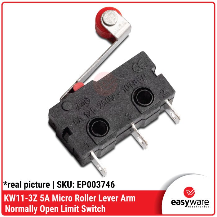 Jual Micro Limit Switch KW11-3Z 5A 3 Pin Limit Switch With Roller Arm Lever Snap Action Push ...