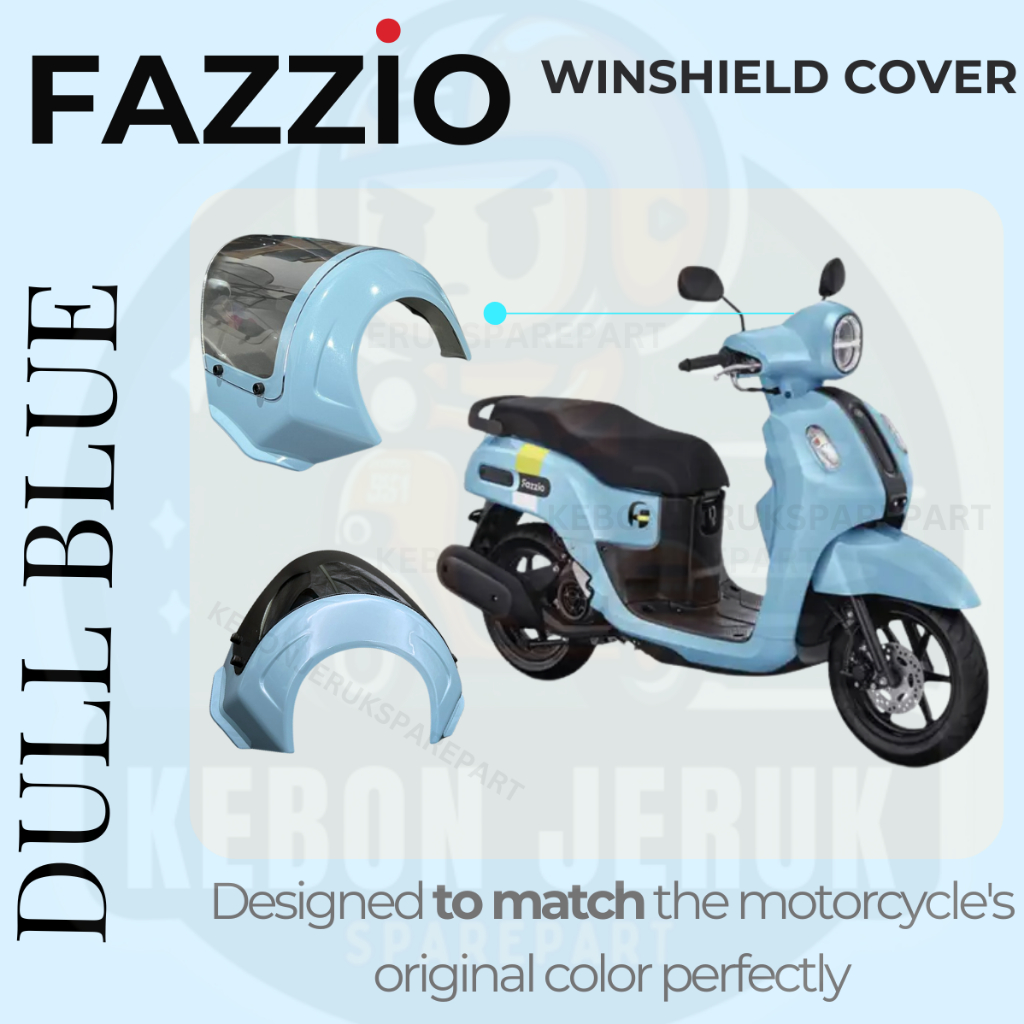 Jual Windshield Fazzio Dull Blue Double Trouble Thailand Style Quality ...