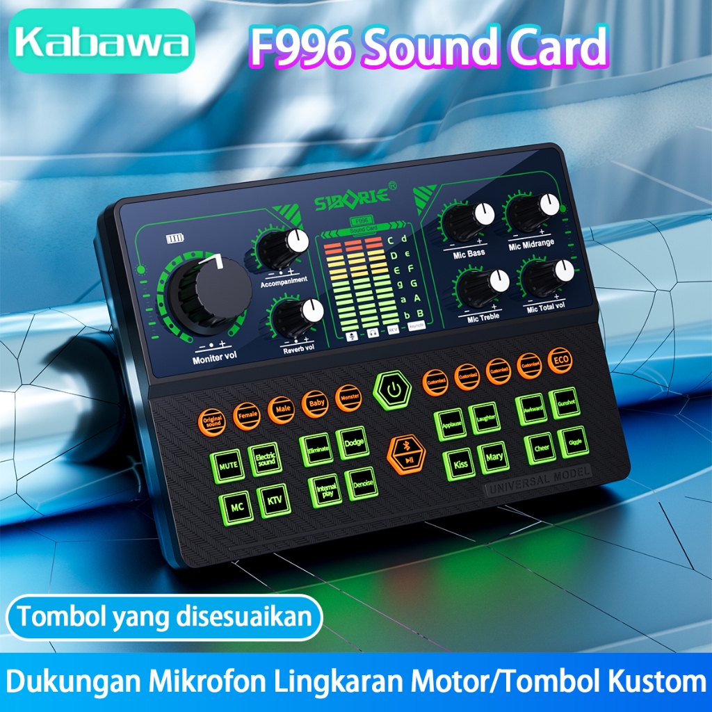 Jual Kabawa F996 soundcard Mixer Bluetooth Sound Card for phone PC ...