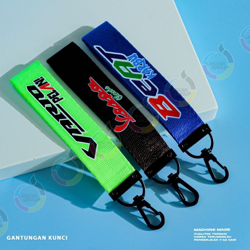 Jual gantungan kunci-gantungan tali webbing-keychain custom-keychain ...