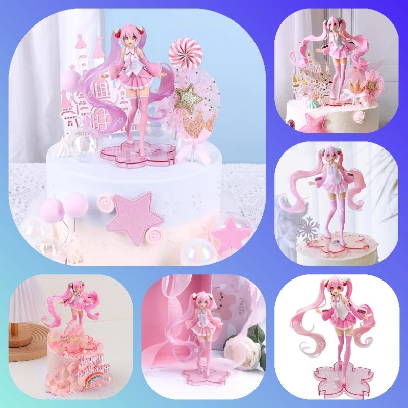 Jual Cake Topper Anime Hatsune Miku Sakura Pink Cherry / Hiasan Kue ...