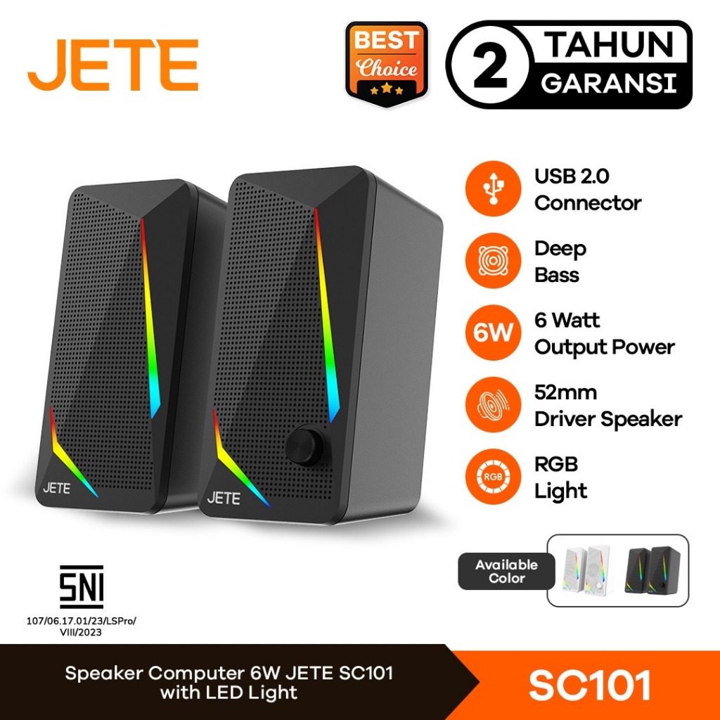 Jual JETE SC101 Speaker PC Komputer Laptop 5Watt with LED Light ...