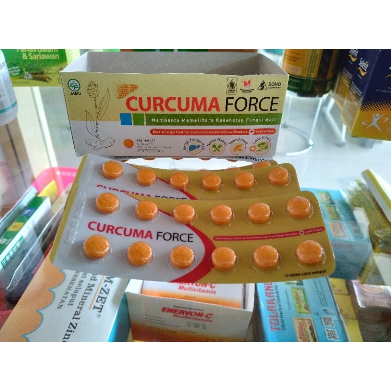 Jual curcuma force 12 tablet 1 strip | Shopee Indonesia