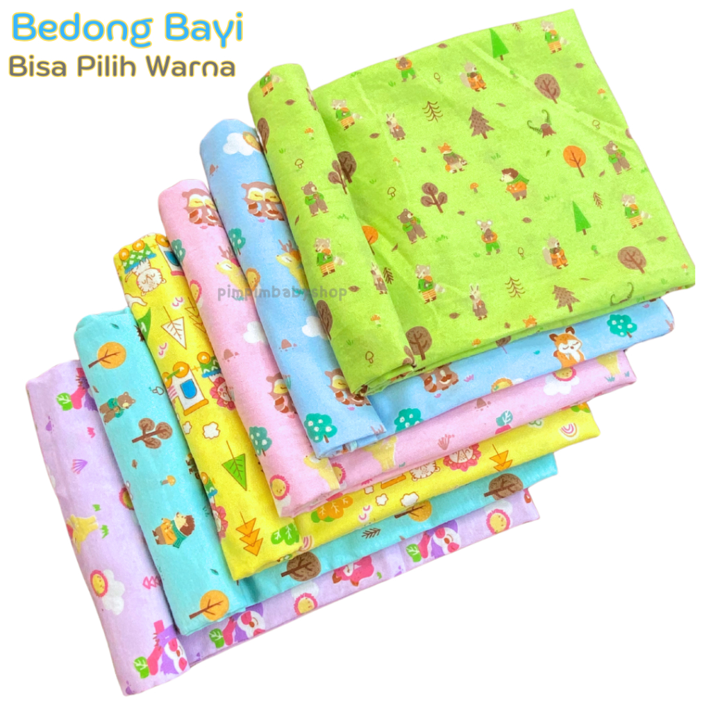 Jual Bedong Bayi Kotak Kain Flanel PILIH WARNA Selimut Baby Newborn ...