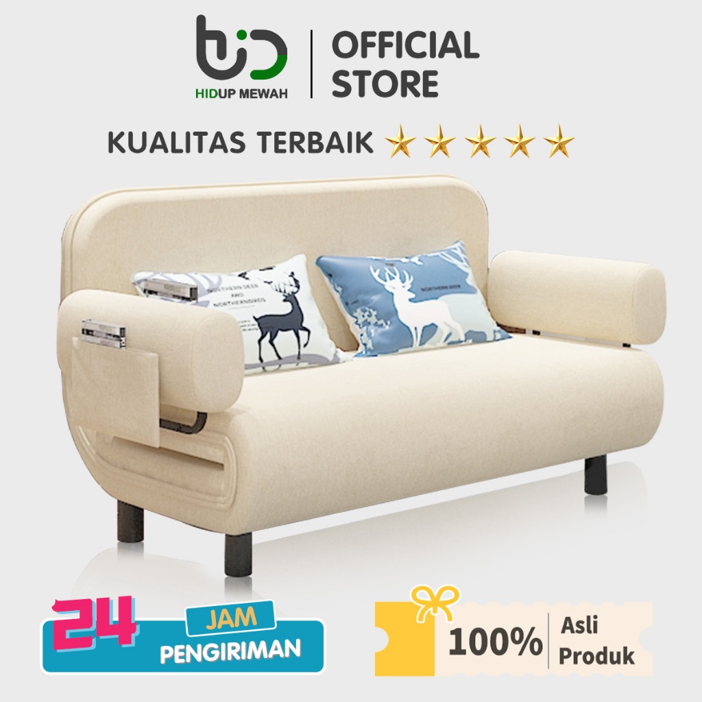 Jual Hidup Mewah Sofa 2 seate Sofa Putih Dilipat Kursi Tamu & Kasur ...
