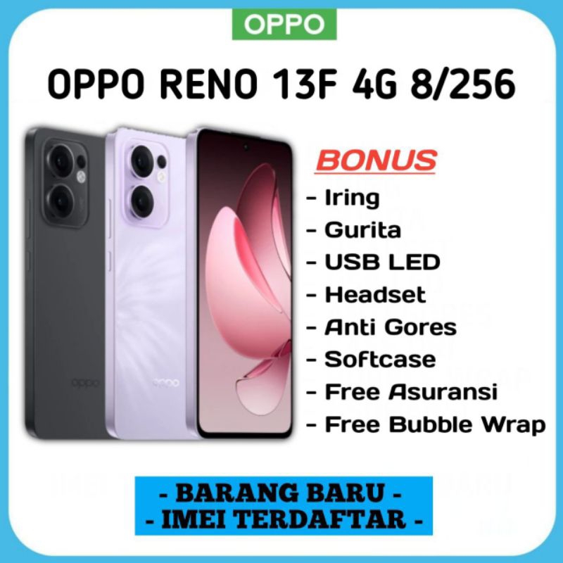 Jual Oppo Reno 13F 4G 8/256 GB Garansi Resmi + Full Bonus | Shopee Indonesia