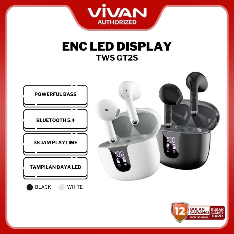 Jual [NEW] VIVAN ENC TWS GT2S Dengan Mic Super Jernih Latensi Rendah ...