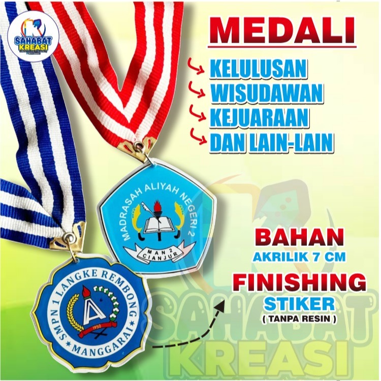 Jual MEDALI akrilik wisuda custom / MEDALI KELULUSAN | Shopee Indonesia