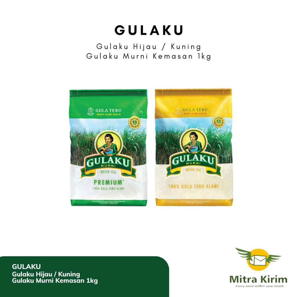 Jual Gulaku Gula Tebu Kuning / Premium Hijau Kemasan 1kg | Shopee Indonesia