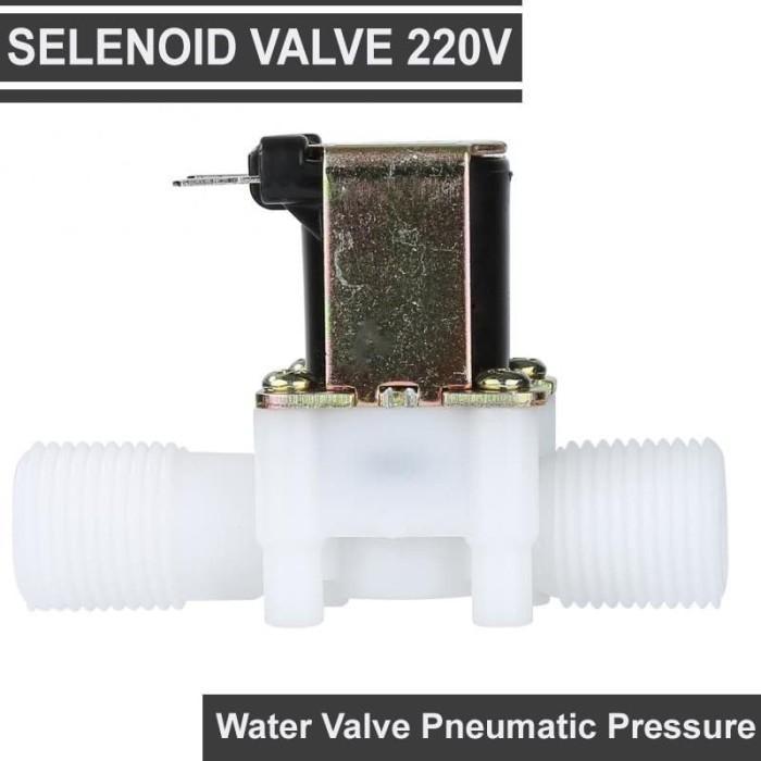 Jual Solenoid water Valve Electric AC 220V Kran Air Otomatis selenoid 1/2 inch plastik | Shopee ...