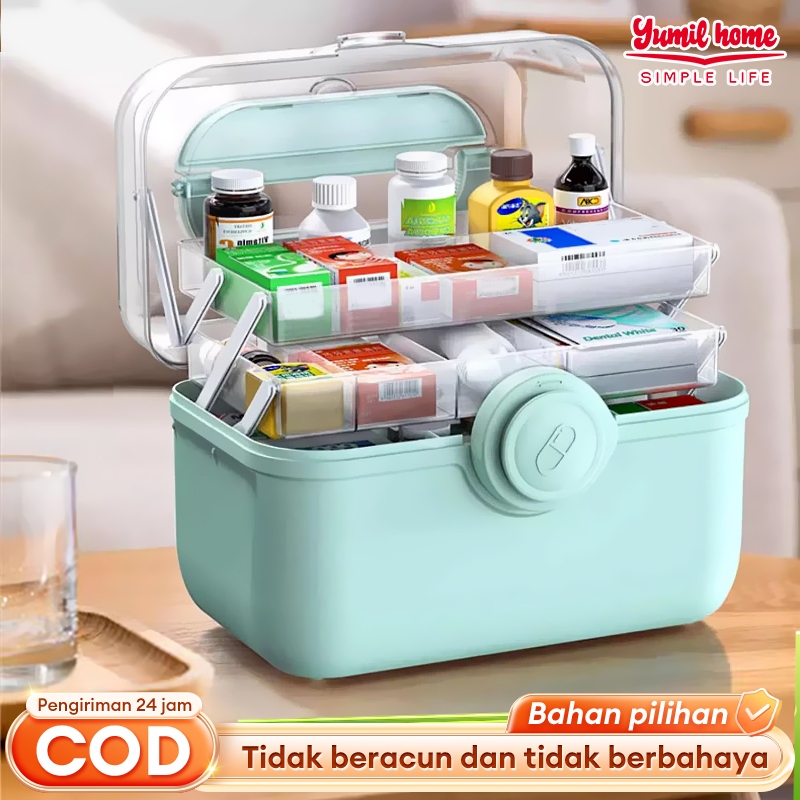 Jual SALVO-Box Obat Serbaguna Transparan Simple Box Organizer Kotak ...