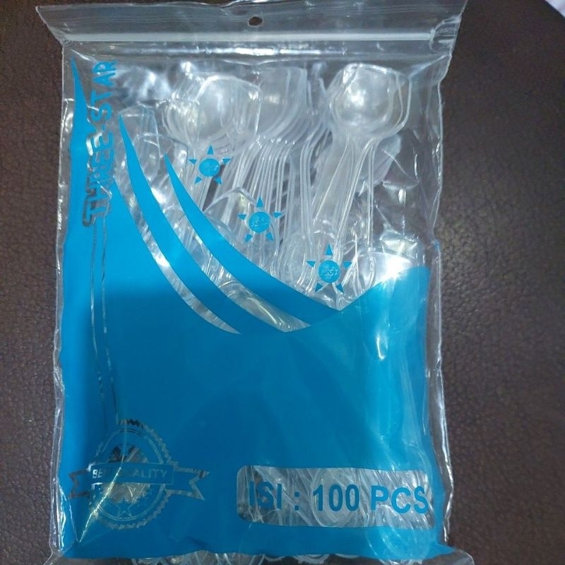 Jual Sendok Pudding Plastik Bening isi 100 pcs | Shopee Indonesia
