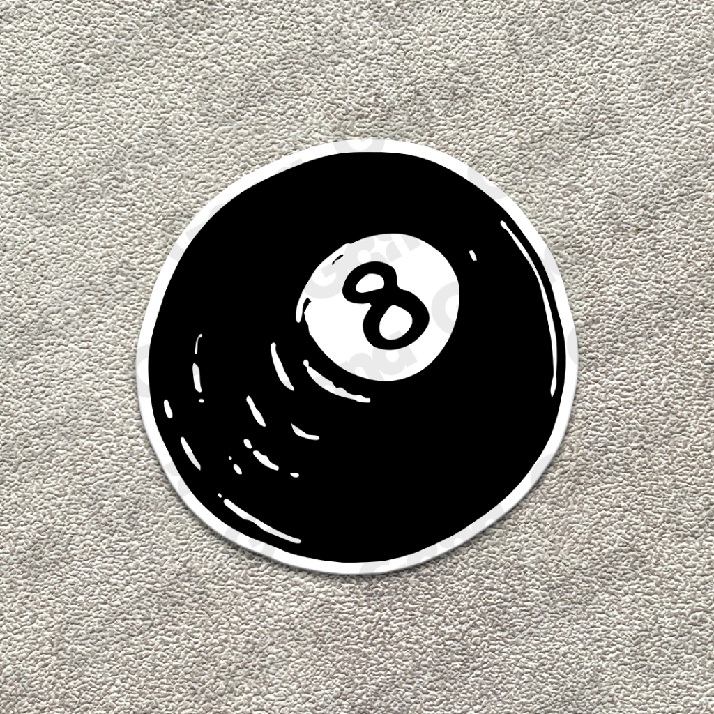Jual Sticker 8 Ball / Sticker Vinyl Glossy / Sticker Aesthetic Satuan ...