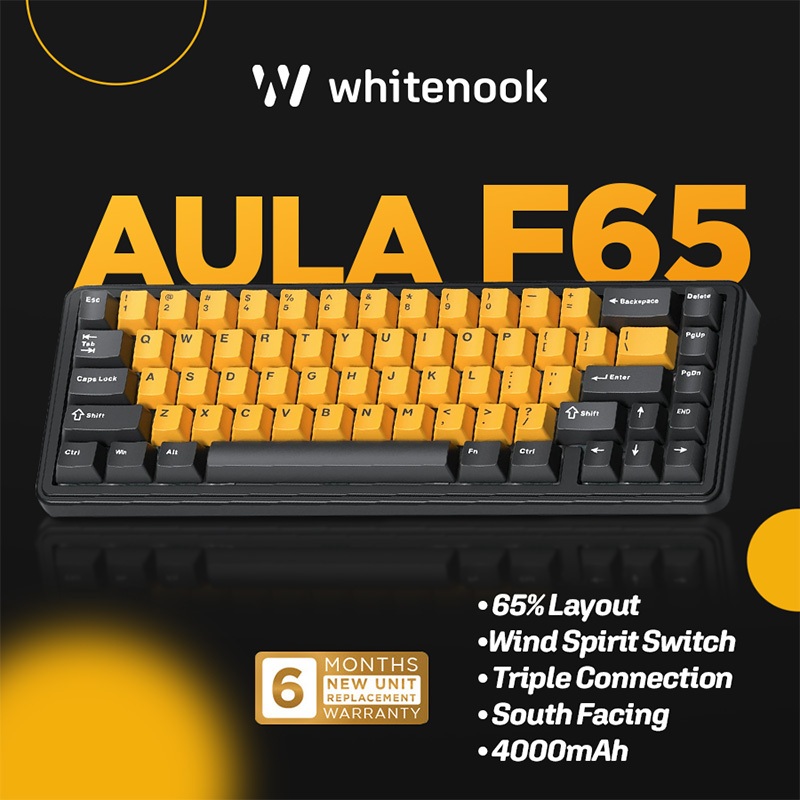 Jual AULA F65 Mechanical Keyboard Three Mode Wireless 65% Layout | Shopee Indonesia