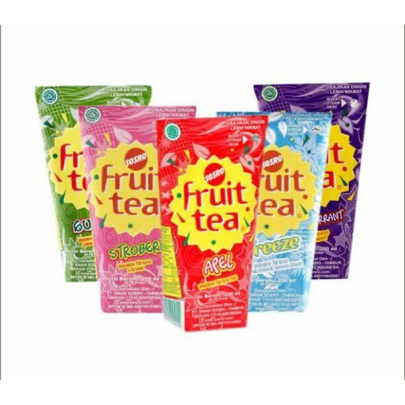 Jual Fruit Tea Kemasan Genggam 200ml - Isi 24 pcs / 1 Karton / 1 Dus ...