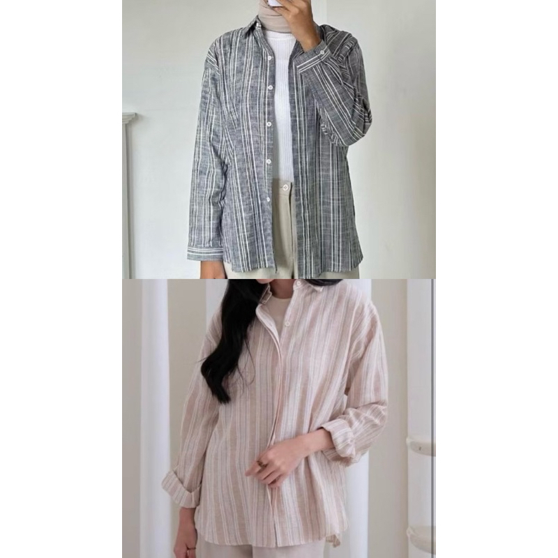Jual preloved flowing shirt pattern alder and misty by atkey | Shopee ...