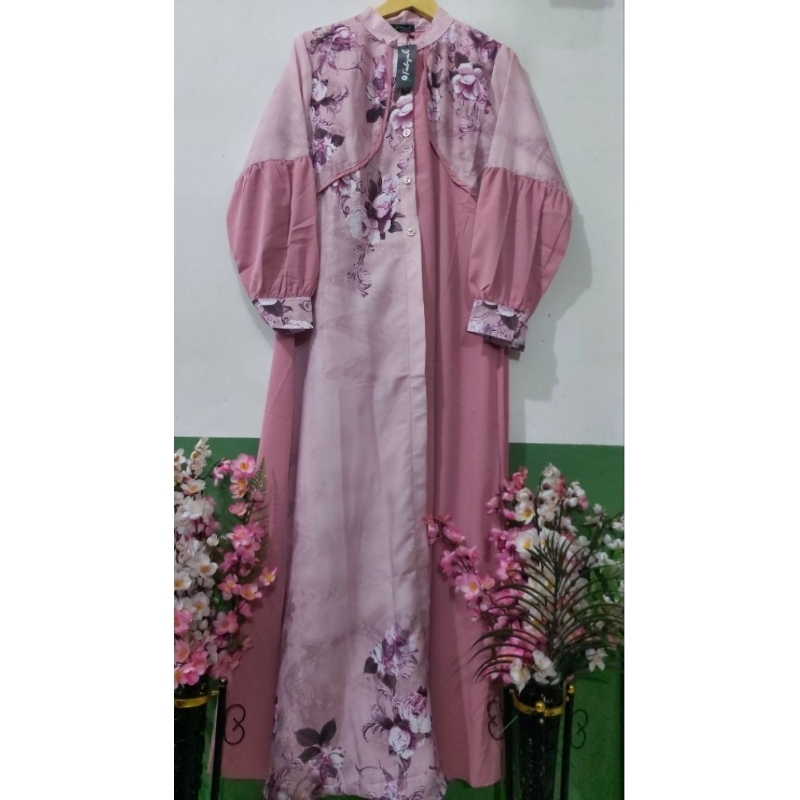 Jual gamis bunga by fadiyah | Shopee Indonesia