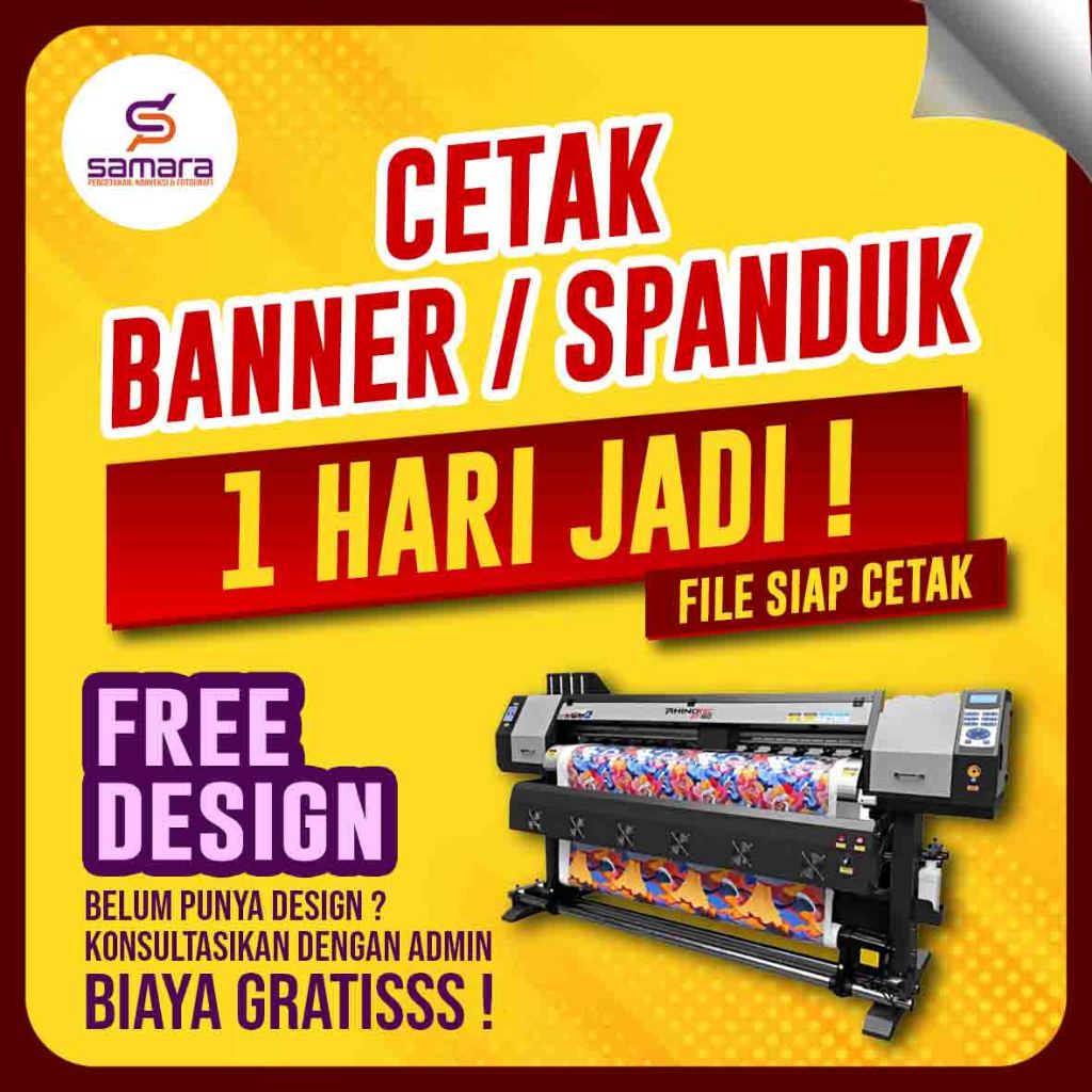 Jual Cetak Banner/Spanduk/Baliho/Billboard SATU HARI JADI. 280Gram Pekat dan Tajam | Shopee ...