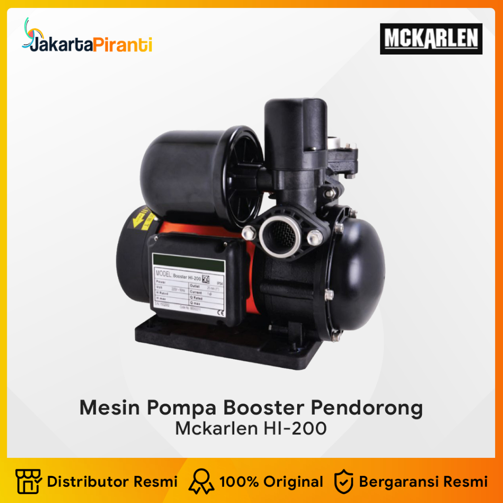 Jual Pompa Booster Silent MCKARLEN HI-200 Mesin Pompa Air Pendorong ...