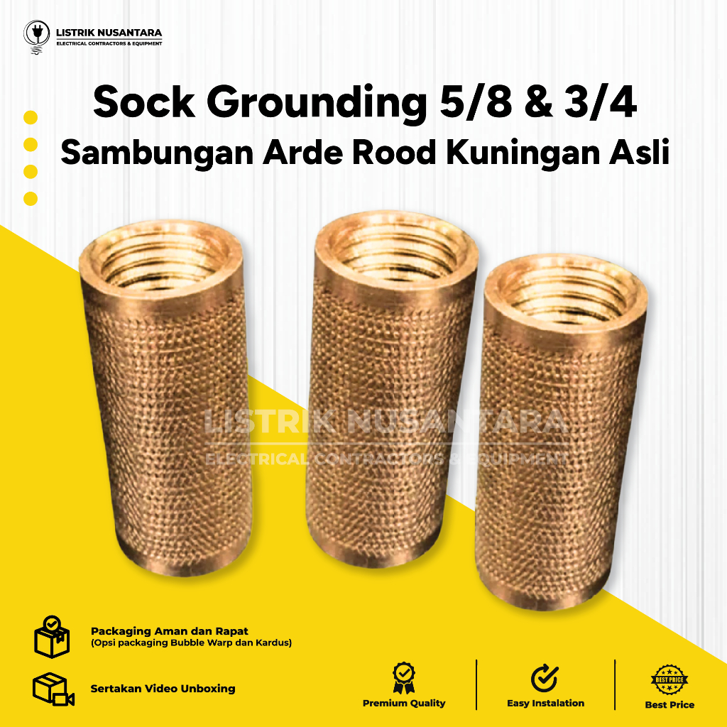 Jual Sock / Sok / Sock Sambungan Rod 3/4 | Shook Rood | Sock Grounding ...