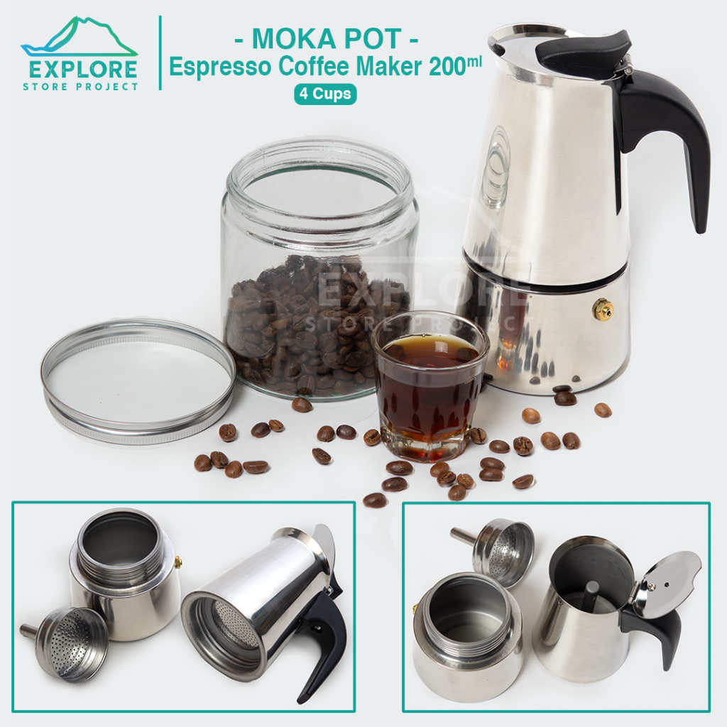Jual Explore Store Project - Moka Pot 200ml Espresso Coffee Maker ...