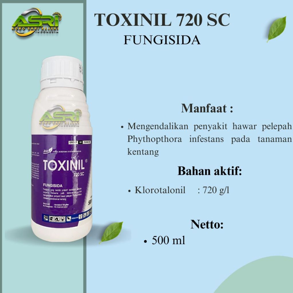 Jual TOXINIL 720SC 500ML FUNGISIDA KLOROTALONIL CAIR | Shopee Indonesia