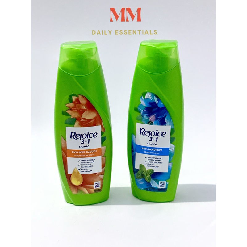 Jual Sampo Rejoice 3 in 1 70 ML Rich Soft Smooth / Anti Dandruff (PCS) | Shopee Indonesia
