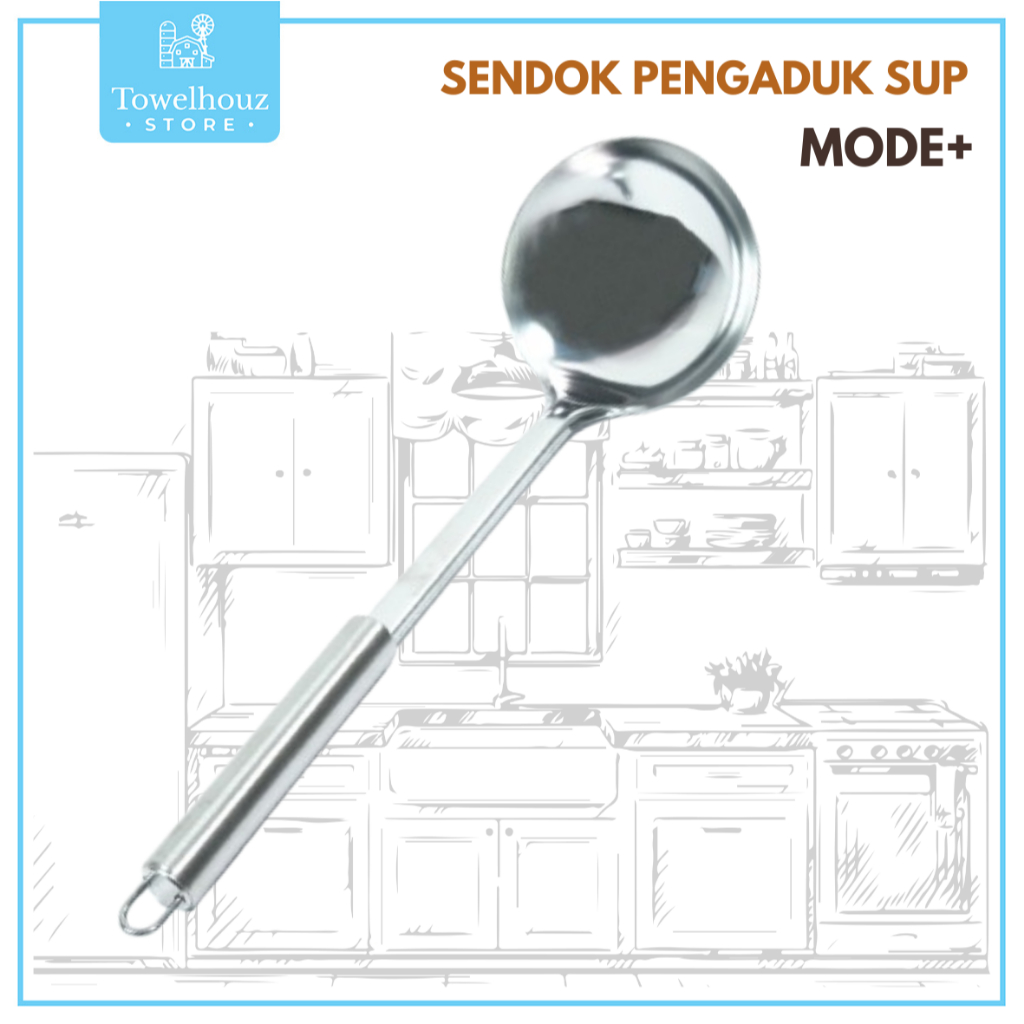 Jual Soup Ladle Stainless Steel Mode+ | Sendok Sayur 30cm | Shopee ...