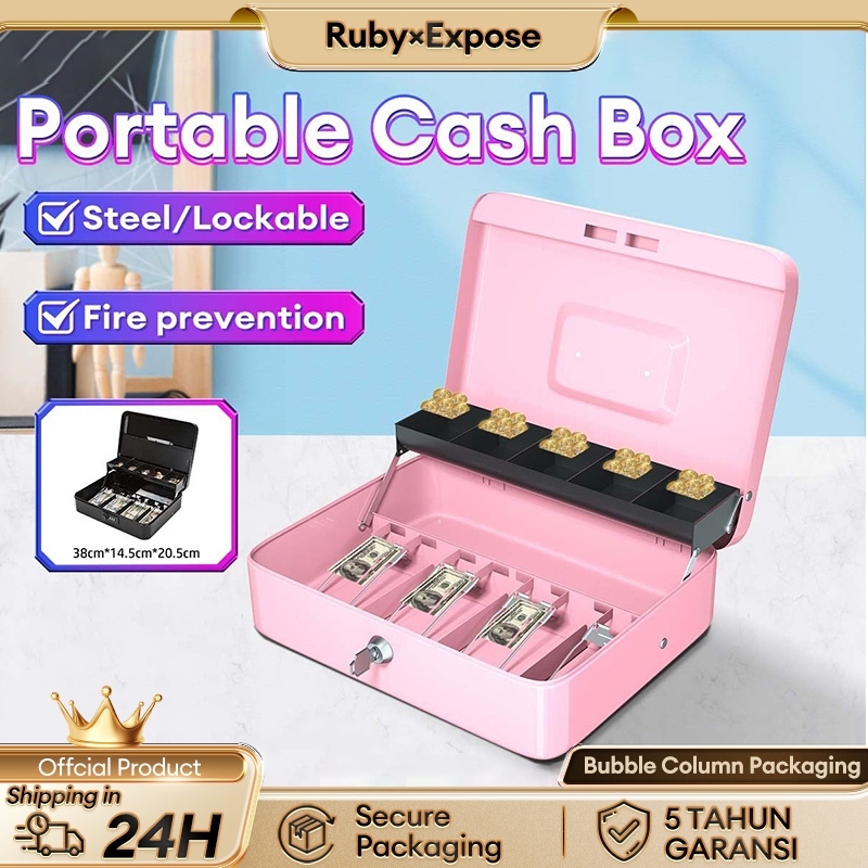 Jual Kotak Uang Cash Box Portable Money Safety Box / Drawer / Cash ...
