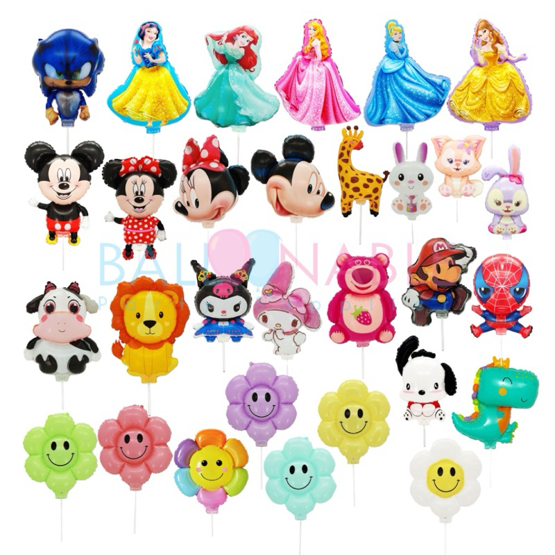 Jual DISKON Balon Foil Karakter Lucu Mario, Spongebob, Masha, Mickey ...