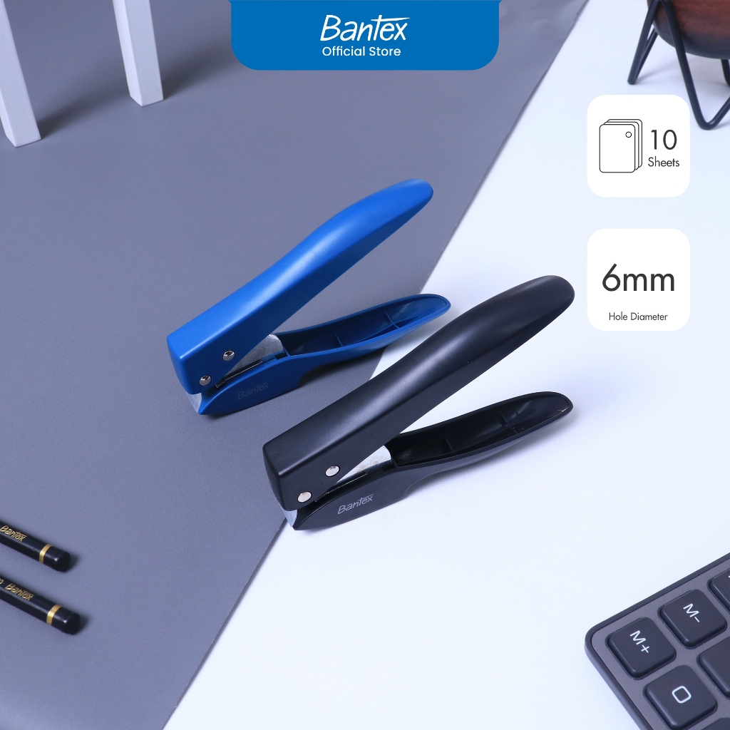 Jual Bantex Pembolong Kertas 1 Lubang / Punch / Perforator Kapasitas 10 ...