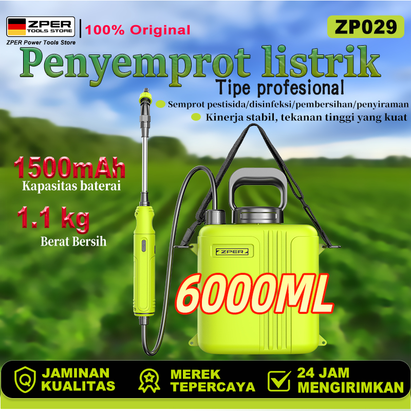 Jual ZPER 6 L 1500mAh Alat Semprot Tangki Sprayer Manual 6 Liter Alat ...