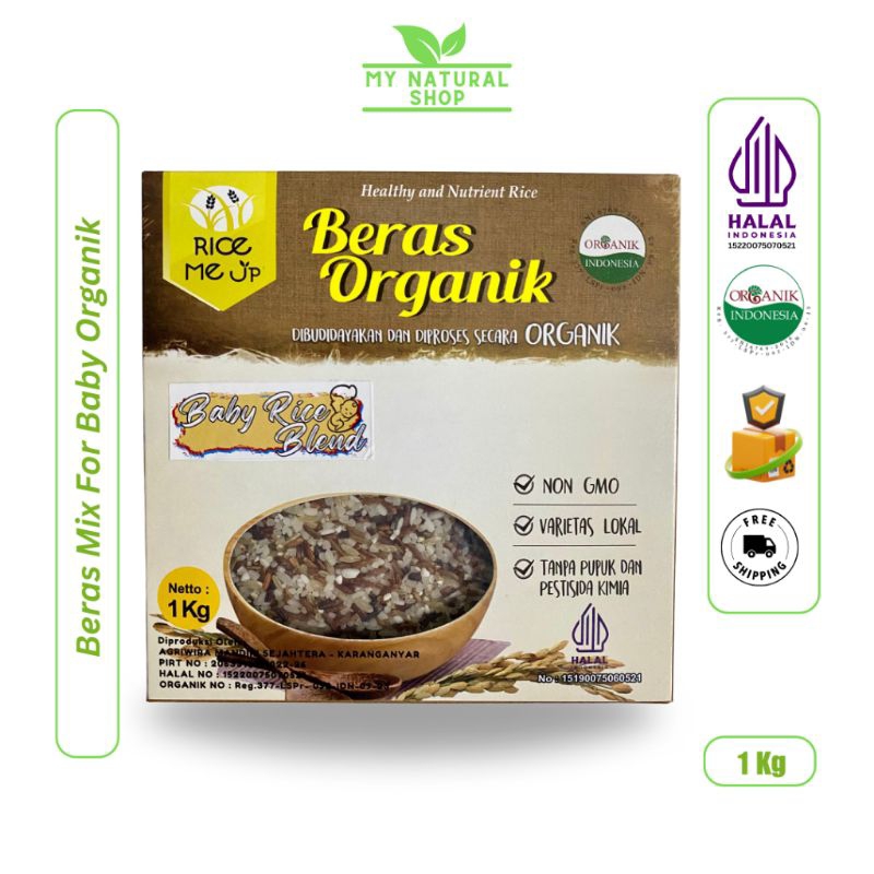 Jual Beras Mix For Baby Organik Rice Me Up 1 kg - beras mpasi organik ...