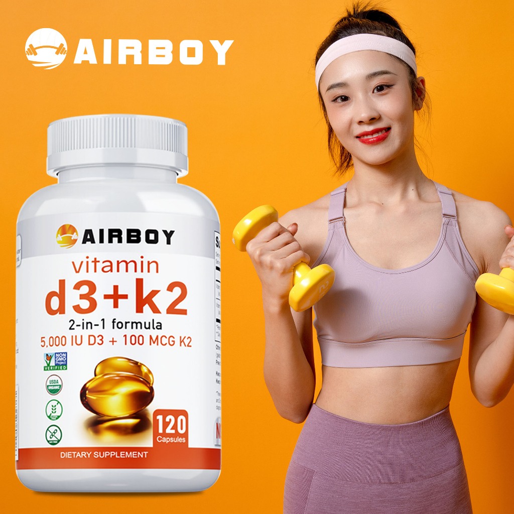 Jual Kapsul Vitamin D3+K2-2 dalam 1 Formula - Dukungan Kekebalan Tubuh, Kesehatan Tulang, Anti ...