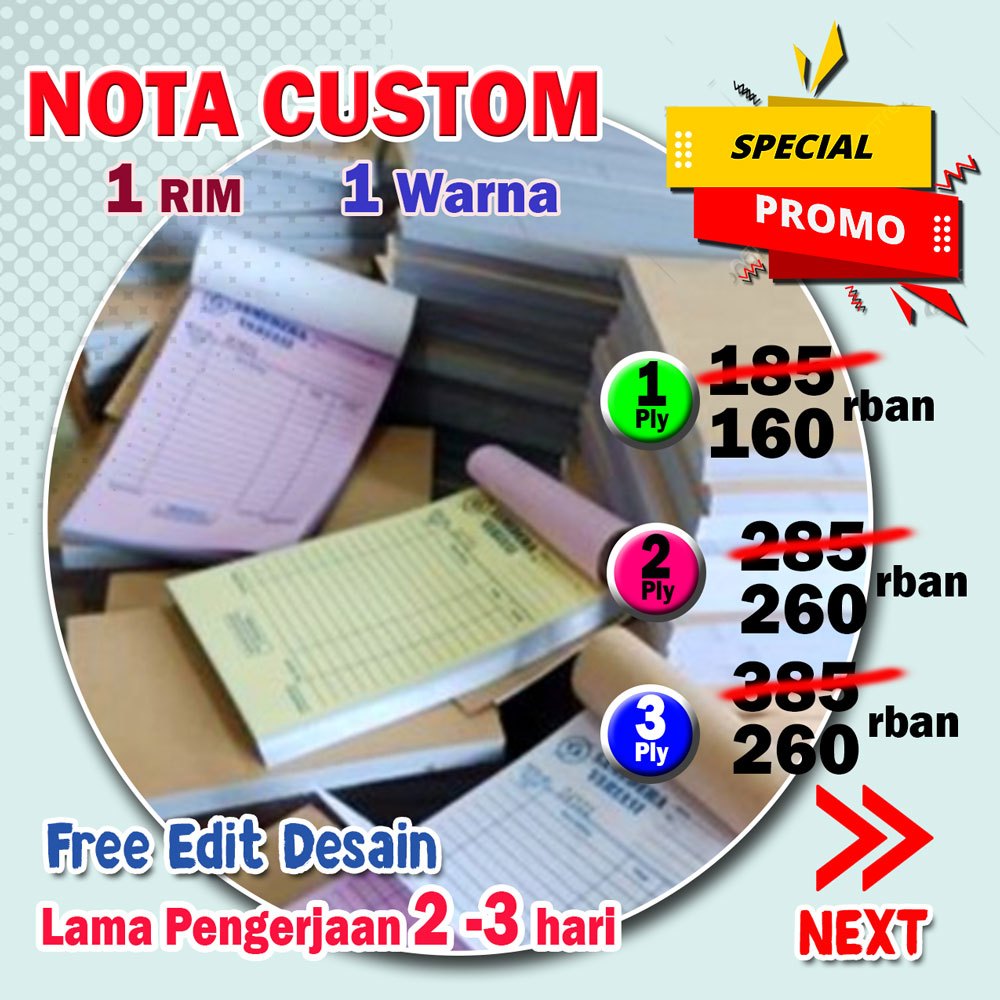 Jual CETAK NOTA NCR _1 RIM _1 PLY 2 PLY 3 PLY_TOKO LAUNDRY__SERVICE HP ...