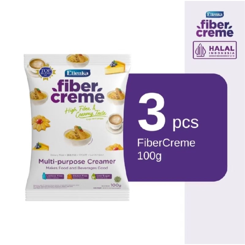 Jual Ellenka Fiber Creme Krimer Bubuk Serbaguna 100gr (3pcs) | Shopee ...