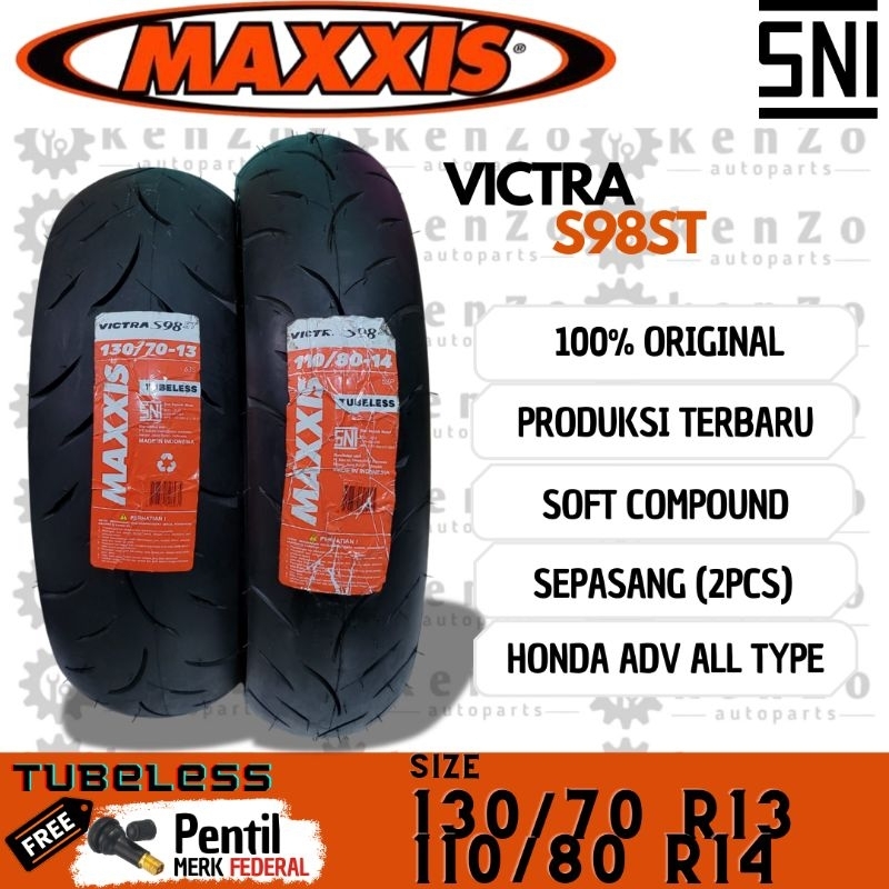 Jual Paket Ban Sepasang Honda Pcx 160 Adv 150 160 Original Maxxis Victra S98 Tire Tubeless ...