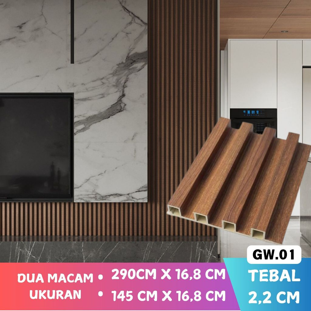 Jual Wall Panel PVC Panel Dinding Motif Kayu Wood Panel WPC Wallpanel ...