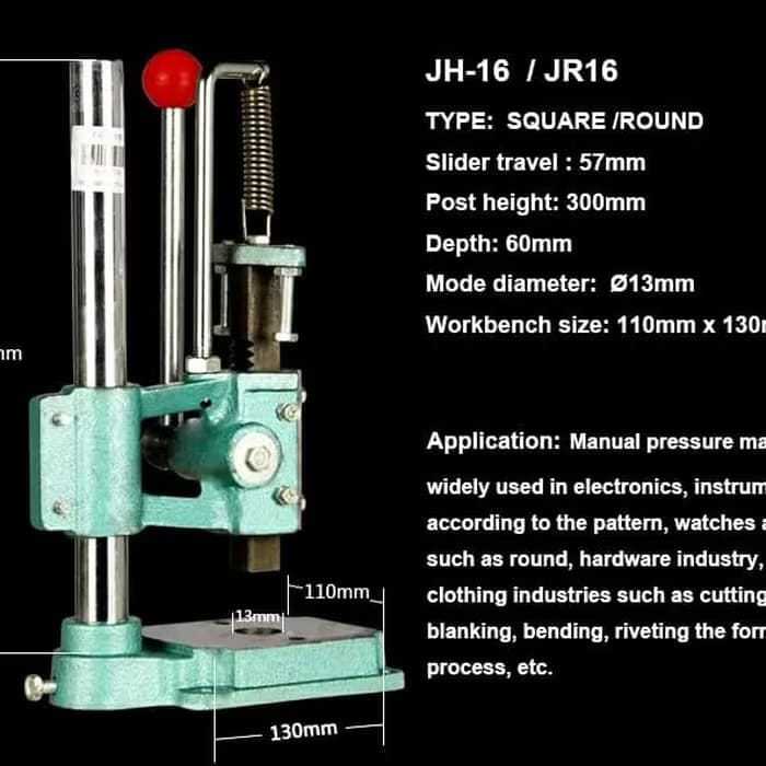 Jual mesin hand pres/mesin plong manual serbaguna jenis vertikal ...